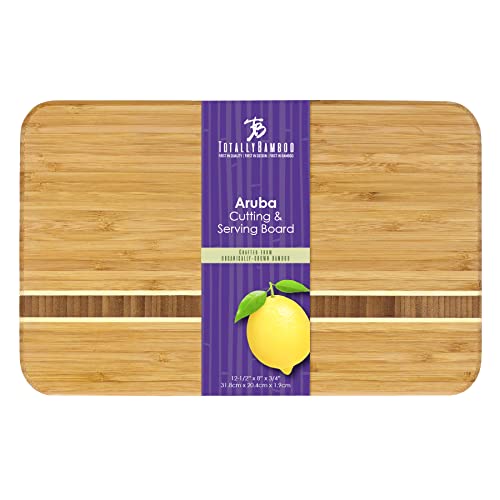 Totally Bamboo Aruba Bamboo Serving and Cutting Board, 12-1/2" x 8"