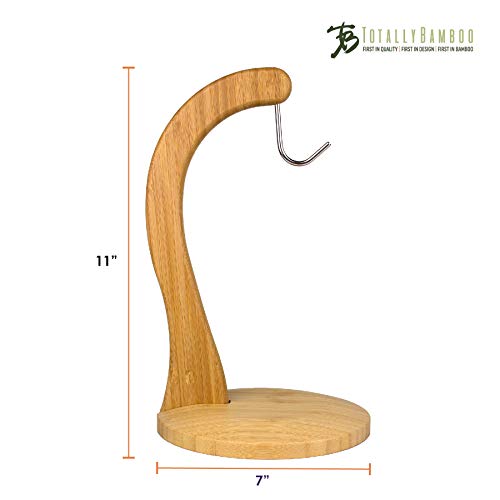 Totally Bamboo Banana Holder, Banana Hanger Stand with Stainless Steel Hook