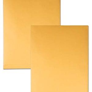 Quality Park Heavyweight Catalog Envelopes, Gummed, Brown Kraft, 12 x 15.5, 100 per Box, (41967)