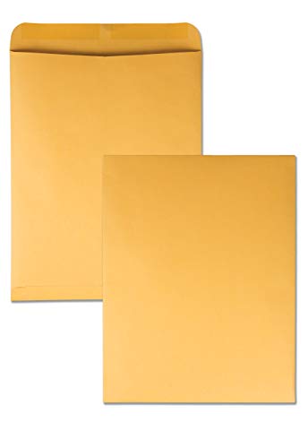 Quality Park Heavyweight Catalog Envelopes, Gummed, Brown Kraft, 12 x 15.5, 100 per Box, (41967)