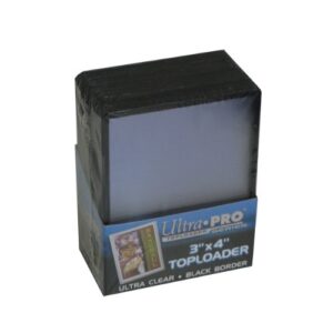 ultra pro 3″ x 4″ black border toploader 25ct