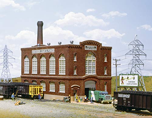 Walthers Cornerstone HO Scale Model Northern Light & Powerhouse Structure Kit, 8 (933-3021)