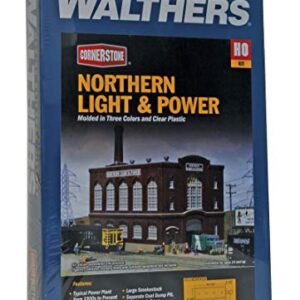 Walthers Cornerstone HO Scale Model Northern Light & Powerhouse Structure Kit, 8 (933-3021)