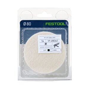 Festool 488341 D 80 Soft Polishing Felt, 5-Pack