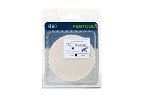 Festool 488341 D 80 Soft Polishing Felt, 5-Pack