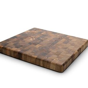 Ironwood Gourmet 28218 Square Charleston End Grain Chef's Board , Acacia Wood 14" Square