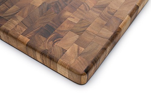 Ironwood Gourmet 28218 Square Charleston End Grain Chef's Board , Acacia Wood 14" Square