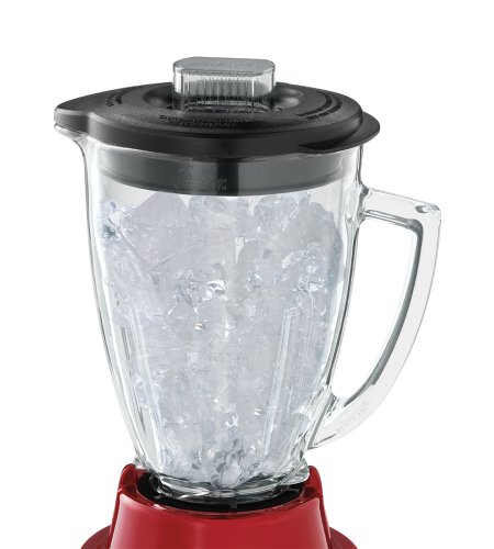 Oster 6844 6-Cup Glass Jar 12-Speed Blender, Metallic Red