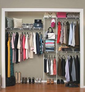 closetmaid 1628 closet organizer kit, 5-foot to 8-foot, white