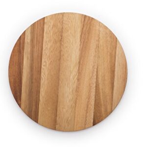 Ironwood Gourmet 28445 Multi-Use Circle Serving Board, Acacia Wood, 9 Inch Diameter