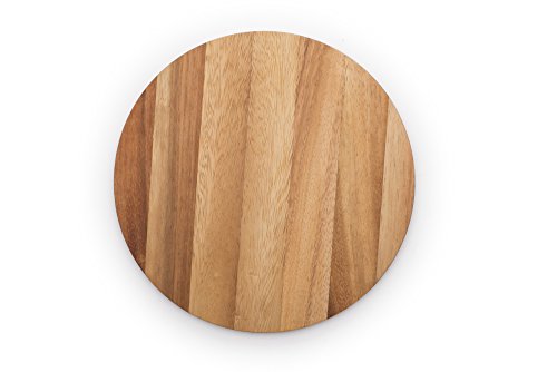 Ironwood Gourmet 28445 Multi-Use Circle Serving Board, Acacia Wood, 9 Inch Diameter