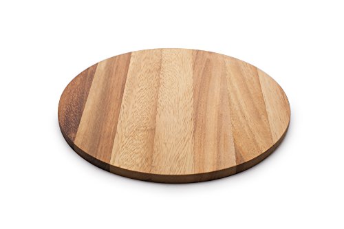 Ironwood Gourmet 28445 Multi-Use Circle Serving Board, Acacia Wood, 9 Inch Diameter