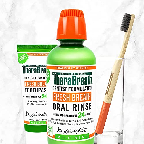 TheraBreath Fresh Breath Dentist Formulated Oral Rinse, Mild Mint, 16 Ounce (Pack of 2)