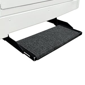 prest-o-fit 2-0420 ruggids rv step rug black granite 23 in. wide