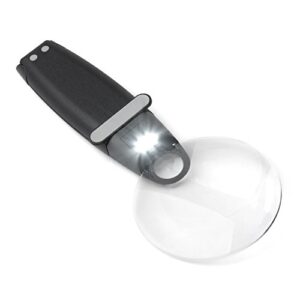 Carson FreeHand 2.5x LED Lighted Hand-Held or Hands-Free Magnifier with 5.5x Spot Lens (FH-25)