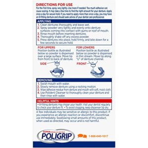 Super Poligrip Extra Strength Denture And Partials Adhesive Powder, 1.6 Ounce