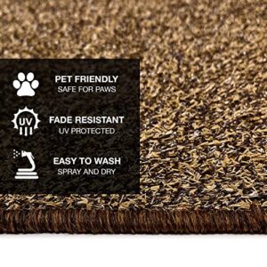 Prest-O-Fit 2-0071 Wraparound + Plus RV Step Rug Brown 20 In. Wide