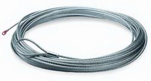 WARN 38423 Winch Accessory: Steel Cable Wire Rope with Loop End and Terminal, 3/8" Diameter x 125' Length