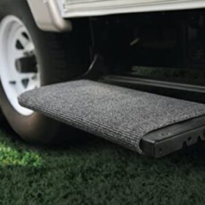 Camco Wrap Around Step Rug- Protects Your RV From Unwanted Tracked In Dirt, Works on Electrical and Manual RV Steps - Extra Large (Gray) (42935), 23 Inch