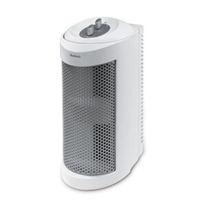 holmes true hepa allergen remover mini tower air purifier with optional ionizer | small space air purifier, white (hap706-nu-1)