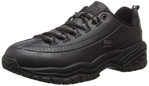 Skechers for Work Women's Soft Stride-Softie Lace-Up, Black, 7.5 D - Wide