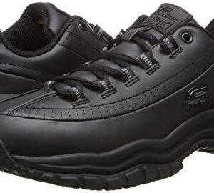 Skechers for Work Women's Soft Stride-Softie Lace-Up, Black, 7.5 D - Wide