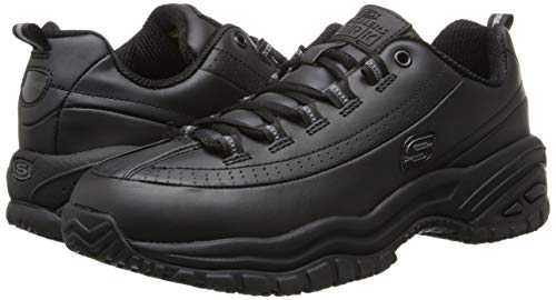 Skechers for Work Women's Soft Stride-Softie Lace-Up, Black, 7.5 D - Wide