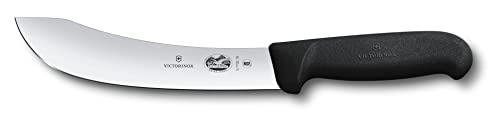 Victorinox Fibrox 6-inch Skinning Knife with Curved Blade, Black