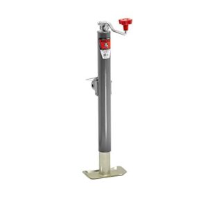 bulldog swivel jack (topwind, 15-inch travel, weld-on tubular mount, 5000-pound lift capacity, includes foot plate)