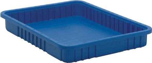 Quantum Storage Systems Quantum DG93030BL Dividable Grid Storage Container, 22-1/2" L x 17-1/2" W x 3" H, Blue (Pack of 6), x x, 6 Count