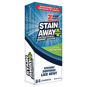 stain-away plus denture cleanser 8.4 oz