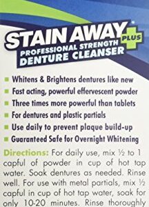 STAIN-AWAY PLUS DENTURE CLEANSER 8.4 OZ