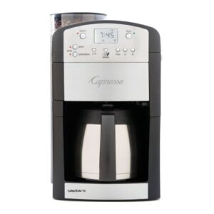 capresso 465 coffeeteam ts 10-cup digital coffeemaker with conical burr grinder and thermal carafe