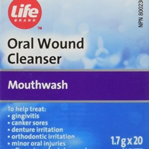 Life Brand Oral Wound Cleanser Powder 20 Envelopes Each