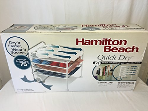 Hamilton Beach 11510 4-Shelf Garment-Drying Station, White