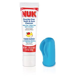 nuk infant/baby tooth and gum cleanser with 1.4 ounce toothpaste