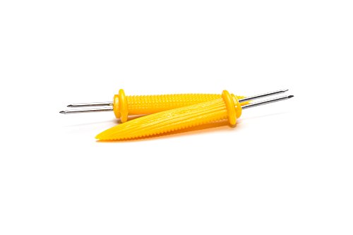 Fox Run 5398 Jumbo Corn Holders, Stainless Steel and Plastic, Set of 8