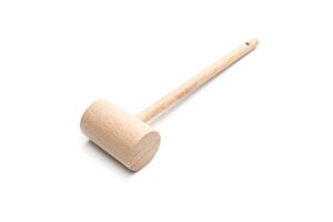 fox run brands wooden kitchen tools, 8 x 2.25 x 1.25 inches, wood crab mallet