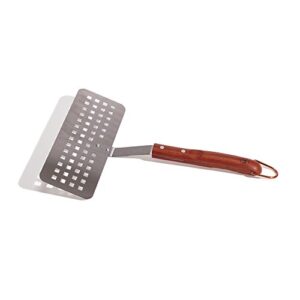 outset rosewood collection slotted fish spatula, stainless steel