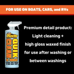 DUCKY PRODUCTS Quik Clean & Wax: Spray Cleaner for Car, Boat, Motorcycle & RV Exterior Detailing, 16 oz