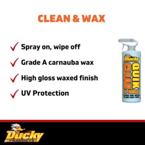 DUCKY PRODUCTS Quik Clean & Wax: Spray Cleaner for Car, Boat, Motorcycle & RV Exterior Detailing, 16 oz