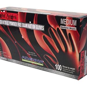 Adenna Night Angel 4 mil Nitrile Powder Free Exam Gloves (Black, Medium) Box of 100