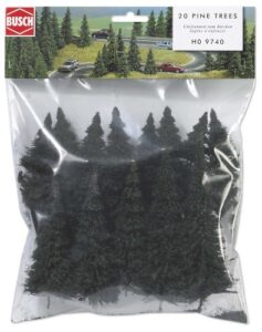 busch 9740 pine tree set 20/ ho scenery scale model scenery