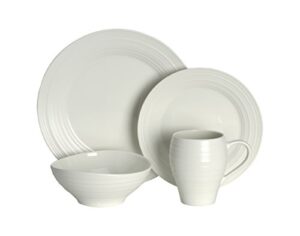 mikasa swirl 4 piece place setting, white