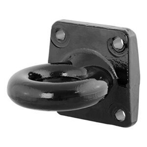 curt 48560 black steel pintle hitch lunette ring 3-inch id, 60,000 lbs, 4-1/2-inch bolt pattern