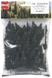 busch 6571 pine tree set 30/n scale scenery kit