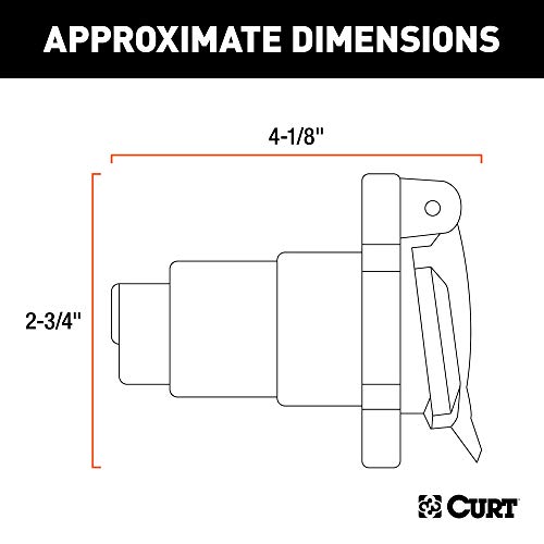 CURT 58150 Vehicle-Side 7-Pin RV Blade Trailer Wiring Harness Connector