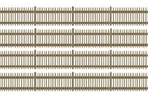 Busch 6007 Picket Fence w/4 Gates HO Scale Scenery Kit