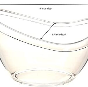 Prodyne AB-19 Beverage Tub, 19"X13.5"X10.75", Clear