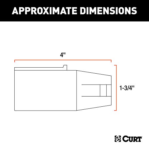 CURT 57660 7-Way RV Blade Vehicle-Side to 6-Way Round Trailer Wiring Adapter, Center Pin Brake Lights